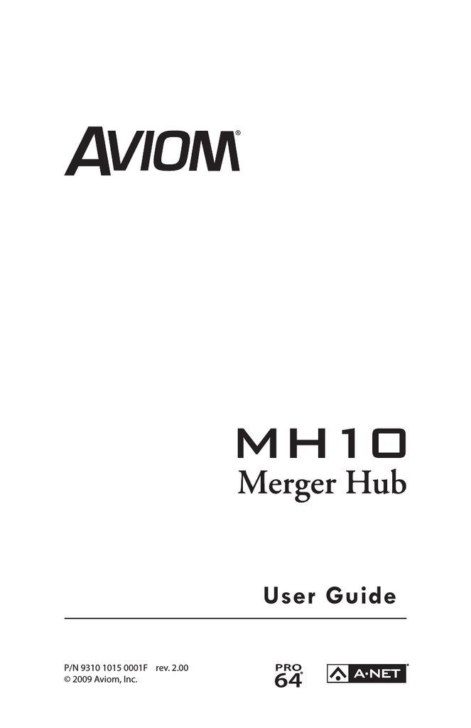 Aviom MH10/MH10f User Guide | Manualzz