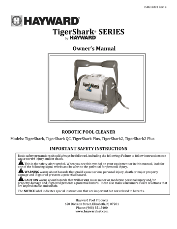 Hayward TigerShark QC Owner's Manual | Manualzz
