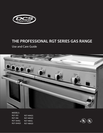 DCS rgt484ggss Oven Use and care guide | Manualzz