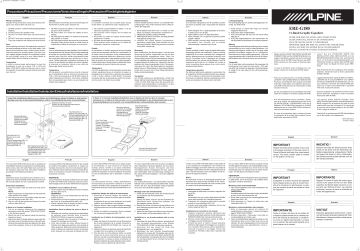 Alpine ERE-G180 Installation Manual | Manualzz