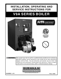 Burnham BOILERS - Service Instructions, User manual | manualzz.com