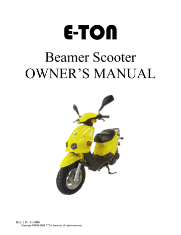 E-TON Beamer Scooter Owner's Manual | Manualzz