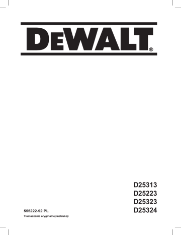 DeWalt D25324K Rotary hammer Instrukcja obsługi | Manualzz
