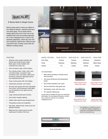 Wolf SO30-2U/S-TH Oven User manual | Manualzz