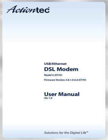 DSL Modem GT701 User Manual | Manualzz