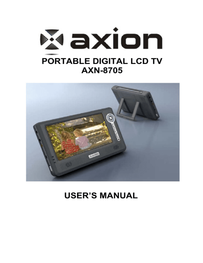 Axion AXN-8705 User manual | Manualzz