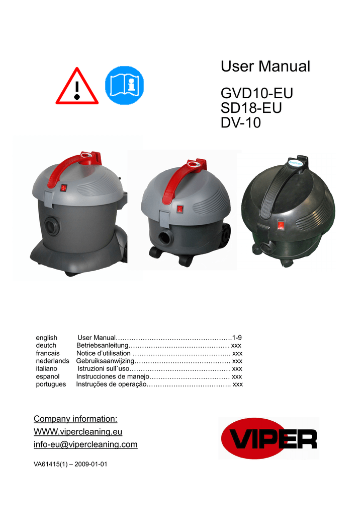Viper SD18-EU User manual | Manualzz