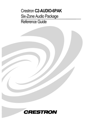 Crestron C2-AUDIO-6PAK Reference Guide | Manualzz