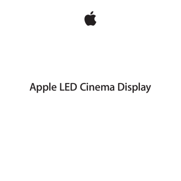 Apple LED Cinema Display (27-inch Specifications | Manualzz