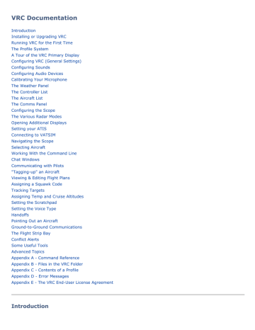 Virtual Radar Client User Manual | Manualzz