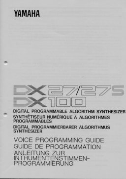 Yamaha DX27 - Guía del usuario, Manual del producto, El manual del propietario