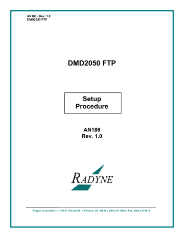 DMD2050 FTP Setup Procedure | Manualzz