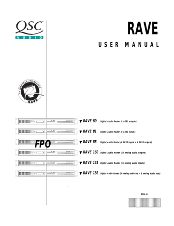 QSC RAVE 80 User manual | Manualzz