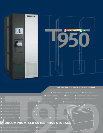 Spectra Logic T950 Tape Library Datasheet | Manualzz