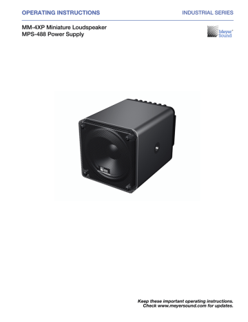 Meyer Sound MM-4XP Miniature Self-Powered Loudspeaker Operating ...
