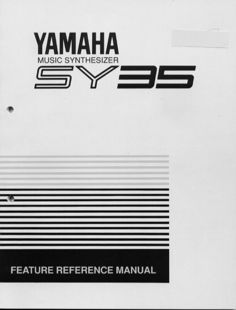 Yamaha SY35 Specification | Manualzz