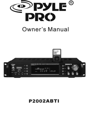 Pyle P2002 ABTI Stereo Amplifier Owner's Manual | Manualzz