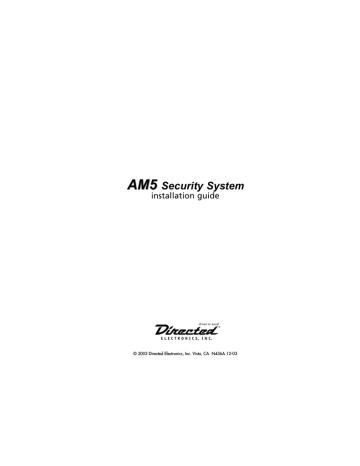 Directed Electronics Automate AM5 Installation guide | Manualzz