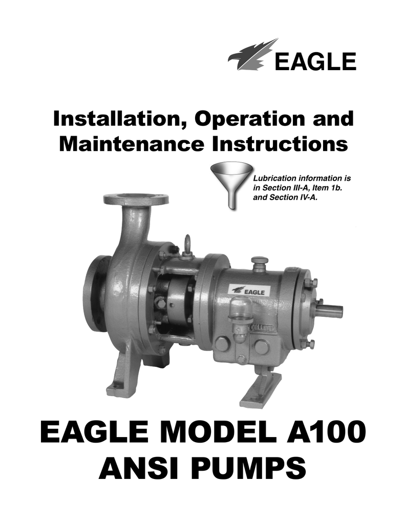 Eagle A100 Installation, Operation And Maintenance Instructions | Manualzz