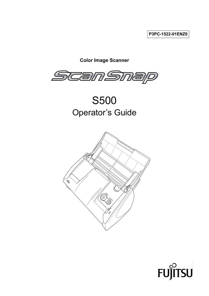 Fujitsu S500 scanner Operator's Guide | Manualzz