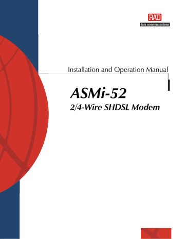 RAD ASMi 52 Installation and Operation Manual | Manualzz