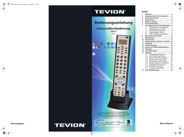 Tevion UFB 214 Universal Remote Control Benutzerhandbuch | Manualzz