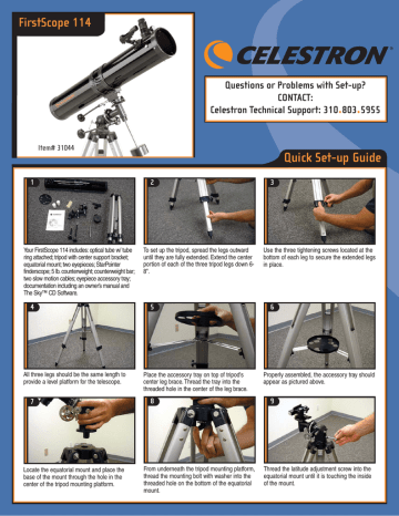 Celestron Firstscope 114 EQ Quick Setup | Manualzz