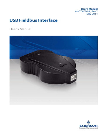 USB Fieldbus Interface AW7060MNL User's Manual | Manualzz