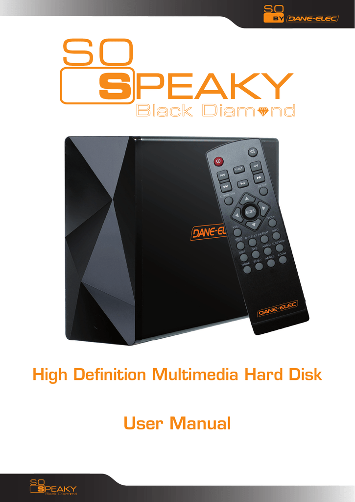 DANE-ELEC SO SPEAKY BLACK DIAMOND User manual | Manualzz