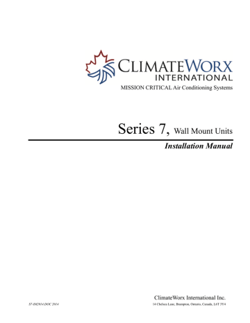 ClimateWorx 7CW15 Installation manual | Manualzz