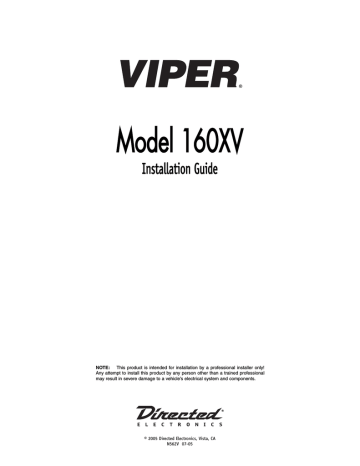 Viper 160XV Installation guide | Manualzz
