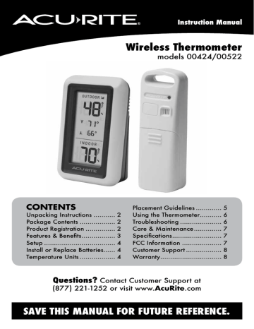 ACU-RITE Digital Thermometer User manual | Manualzz
