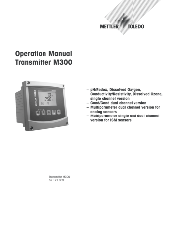 Mettler Toledo M300 transmitter Operation Manual | Manualzz