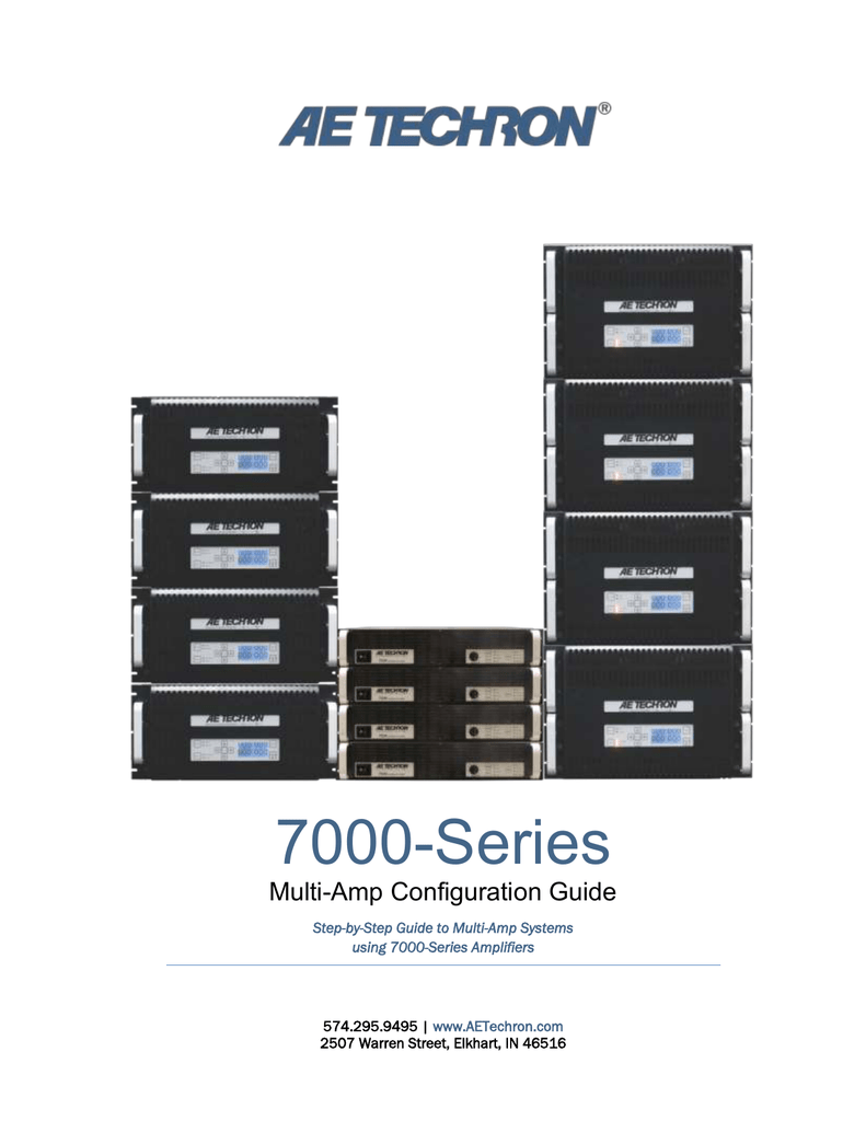 AE Techron 7000-Series Configuration manual | Manualzz