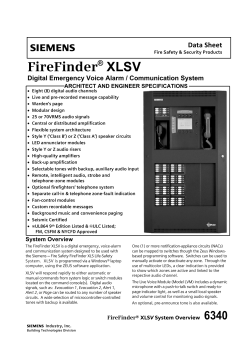 Siemens FIREFINDER-XLS - Product information, Quick start Guide ...