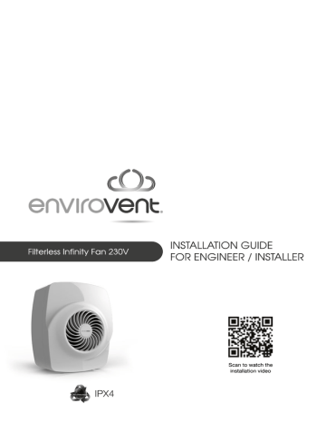 EnviroVent Filterless Infinity Fan 230V Installation Guide | Manualzz