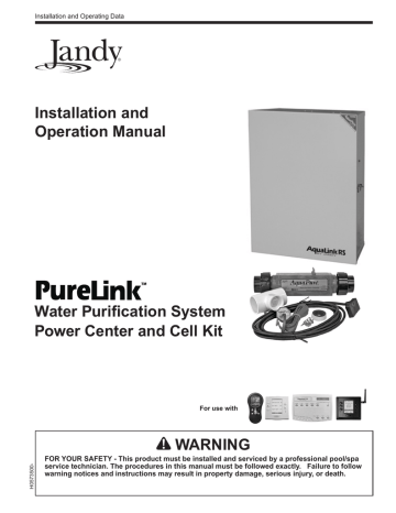 Jandy PureLink Installation and Operation Manual | Manualzz