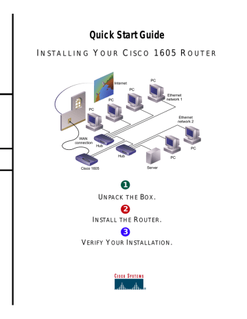 Cisco 1600 1605 Quick Start Guide - Install Your Router | Manualzz