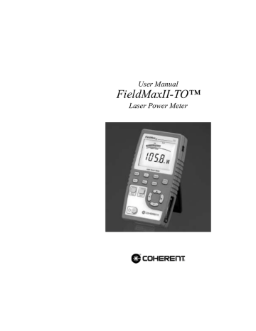 Coherent FieldMaxII TO User Manual | Manualzz