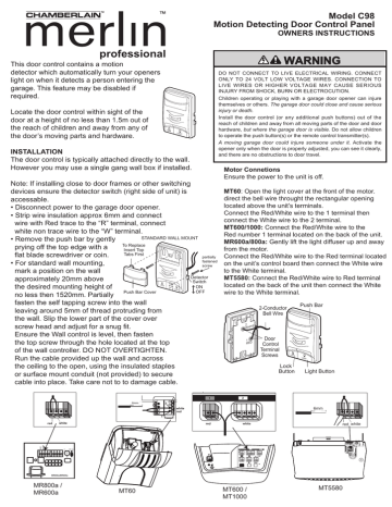Merlin Garage Door Opener Parts List Pdf | Reviewmotors.co