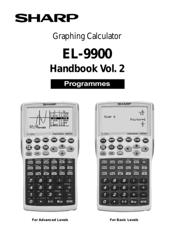 Sharp EL-9900 Calculator User manual | Manualzz