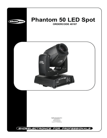 Showtec Phantom 50 LED Spot User Manual | Manualzz