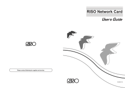 Riso Network Card - User's Guide