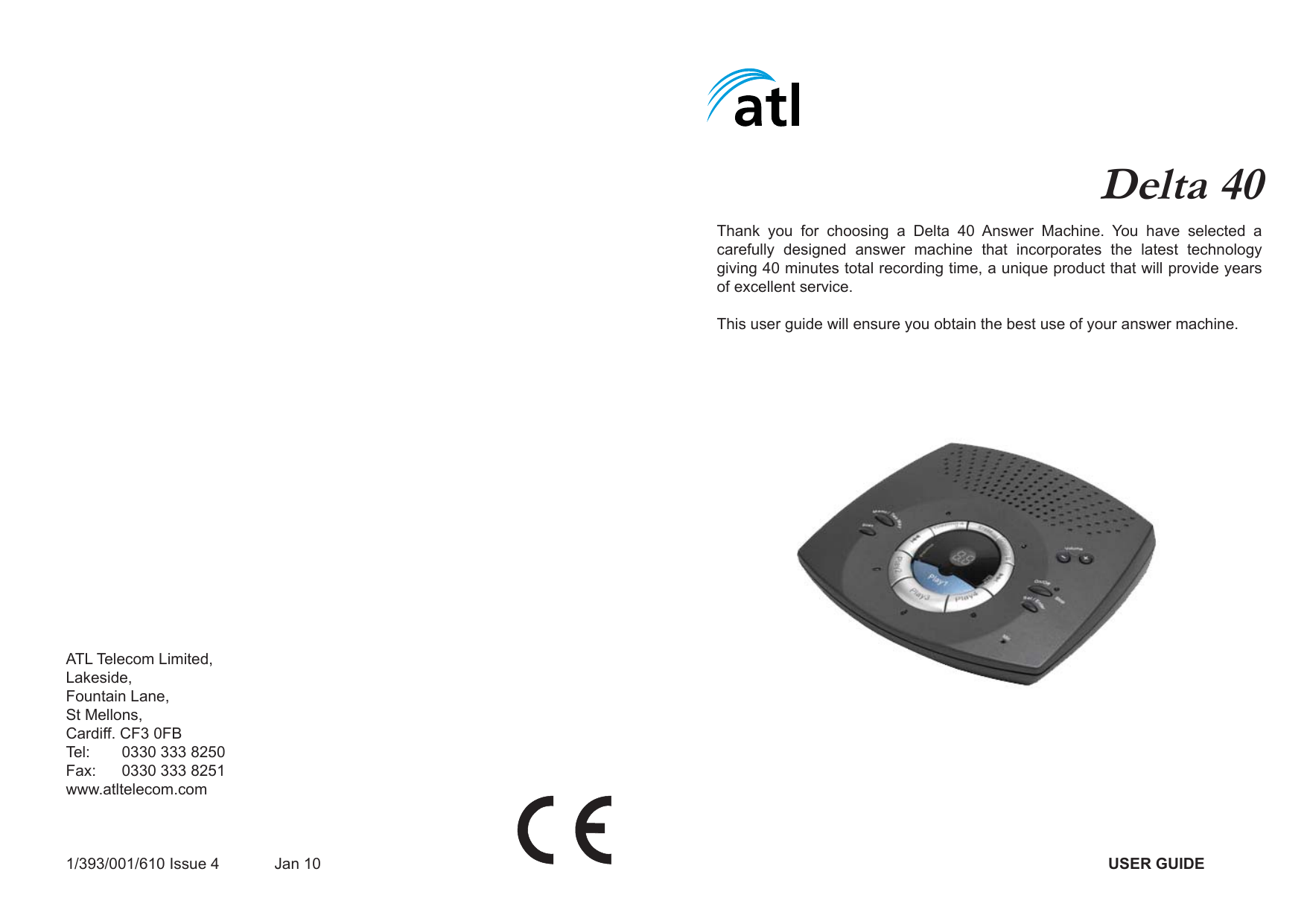 ATL Telecom Delta 40 User Guide | Manualzz