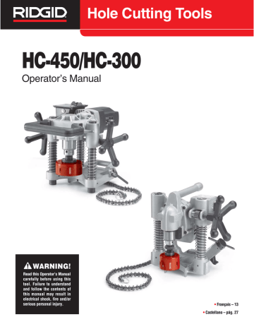 RIDGID 76777, HC-300, HC-450 Manual de usuario | Manualzz