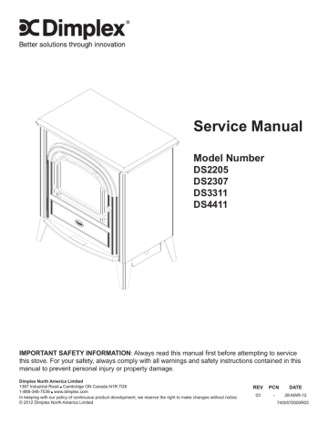 Dimplex DS2307 Service manual | Manualzz