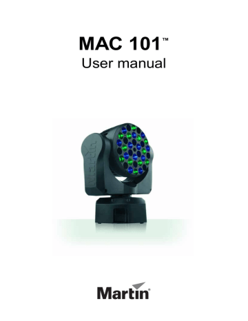 MAC 101 LED moving-head washlight User Manual | Manualzz