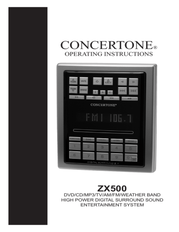 Concertone ZX500 Operating instructions | Manualzz