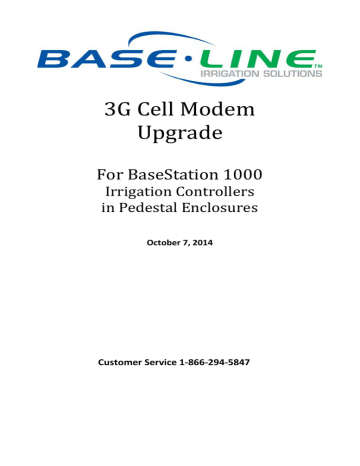 BaseStation 1000 Irrigation Controller 3G Cell Modem Upgrade Manual ...