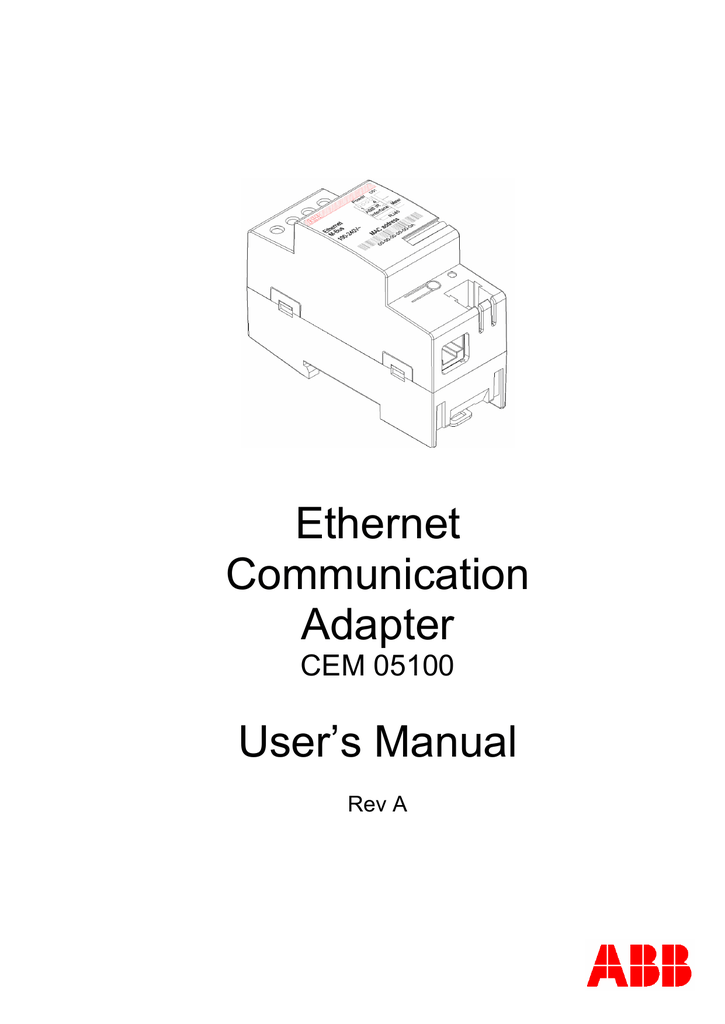 ABB CEM 05100 User`s manual | Manualzz